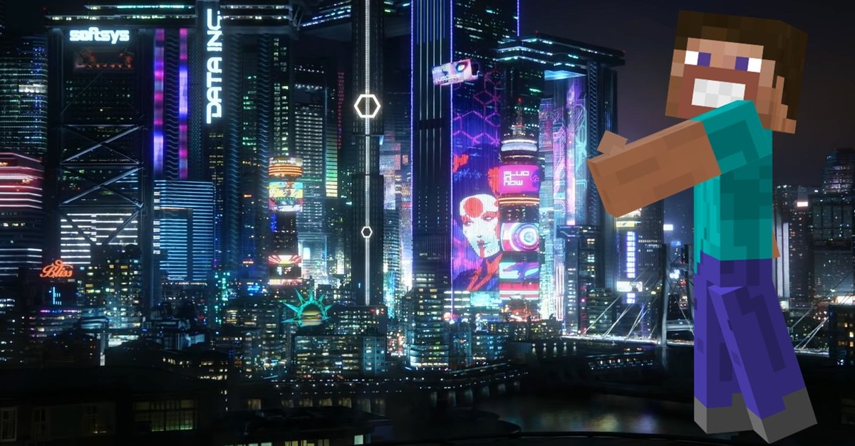 Minecraft: Spieler baut detailreiche Cyberpunk 2077-Stadt nach