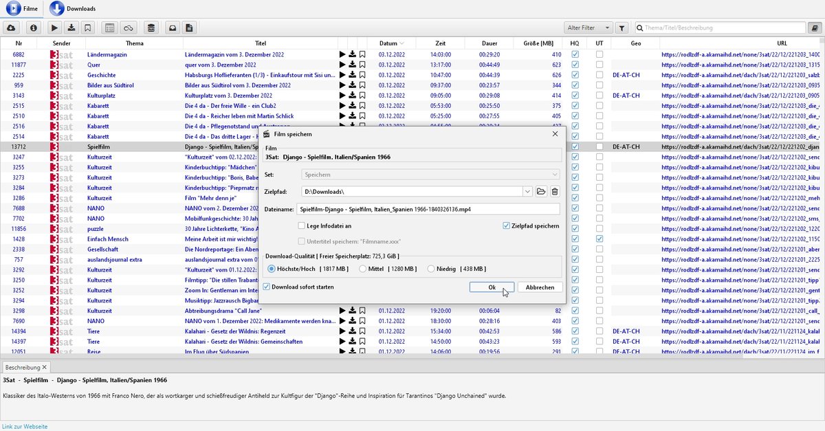 3sat-Mediathek-Download – Filme speichern und offline sehen